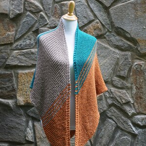 Shawl Knitting Pattern, Merino Wool, Striped Shawl Pattern - Etsy