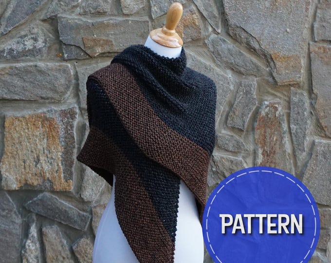 PDF Pattern Knit Shawl, Scottish Highlander Shawl Hand Knitting Pattern ...