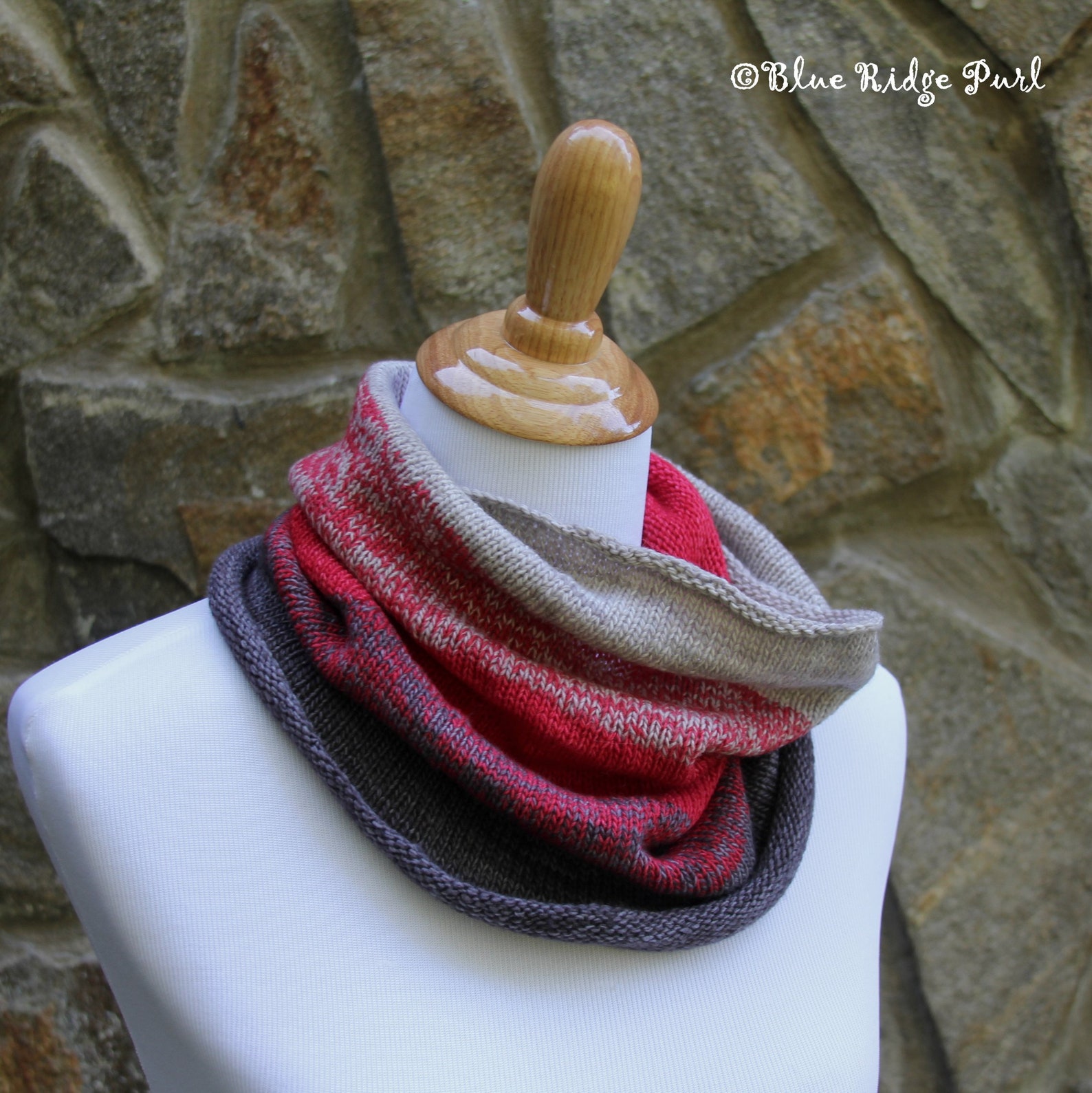 Merino Wool Cowl Knitting Kit, Malabrigo Yarn, Gradient Scarf, Pattern ...