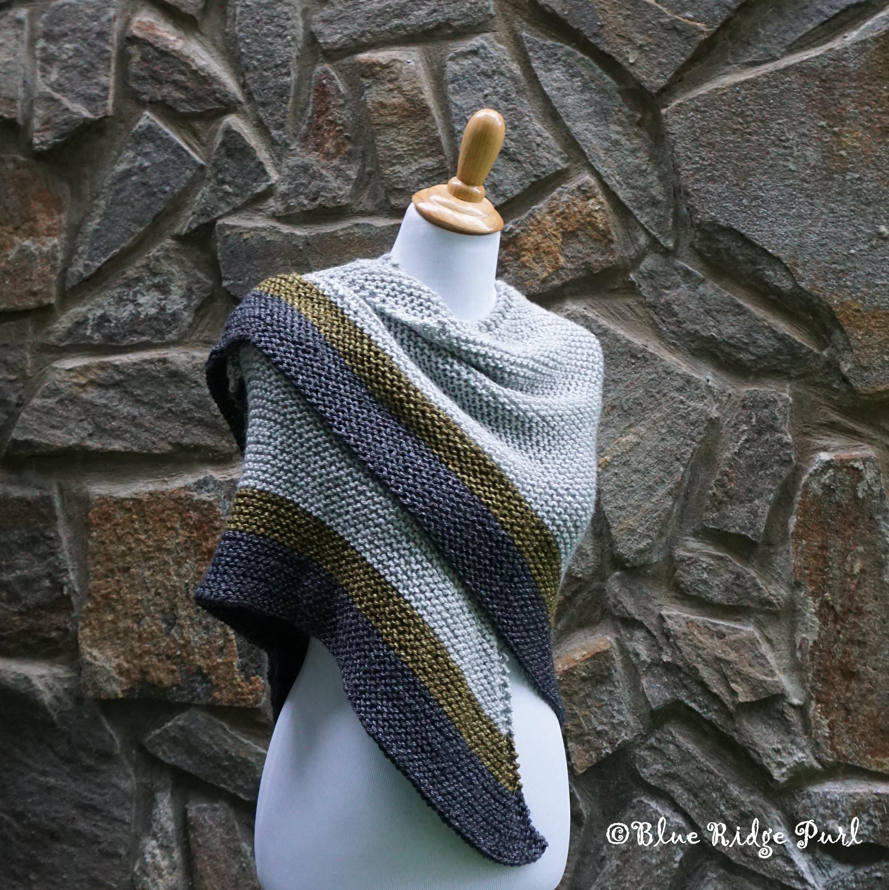 Large Knitted Triangle Wrap, Outlander Rent Shawl, Hand Knit Shawl With ...