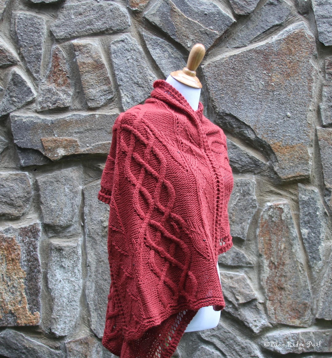 A Dance With Dragons Shawl, Celtic Dragon Knit Stole, Nordic Hand Knit ...