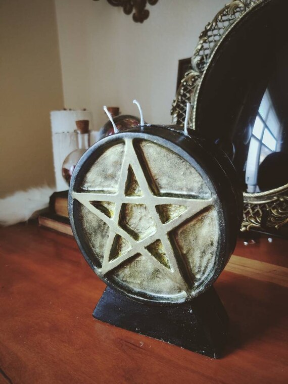 Pentacle Candle extra Large Pentacle Pagan Candle Wiccan - Etsy