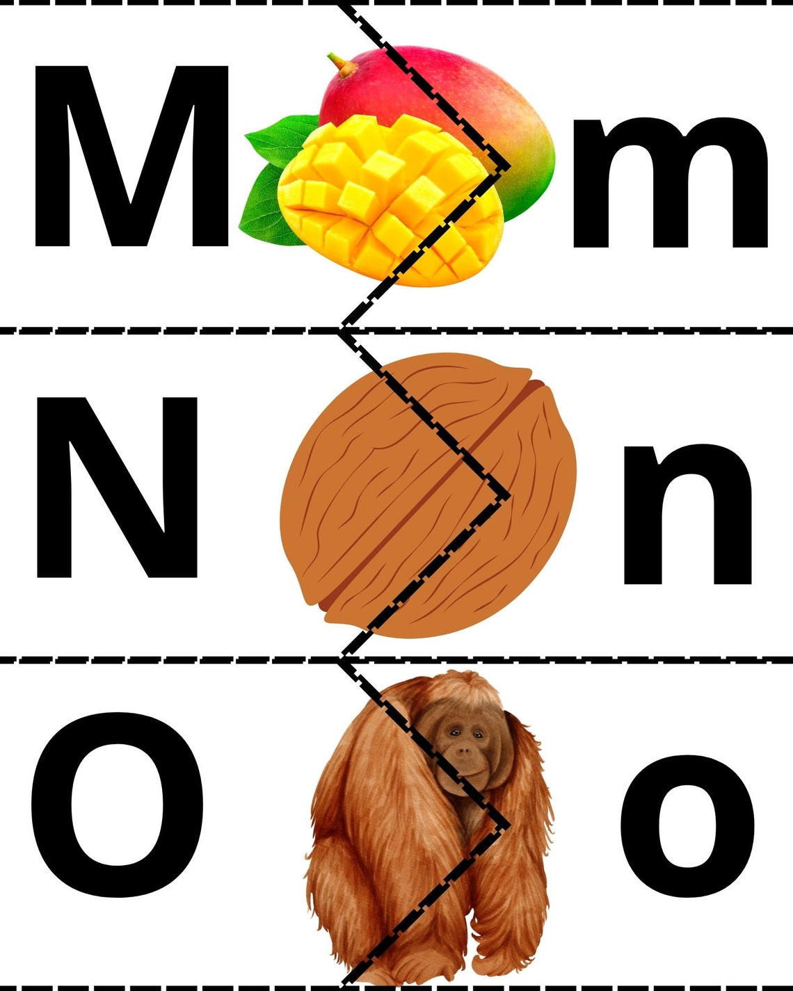 Montessori-alphabet Match Cards - Etsy