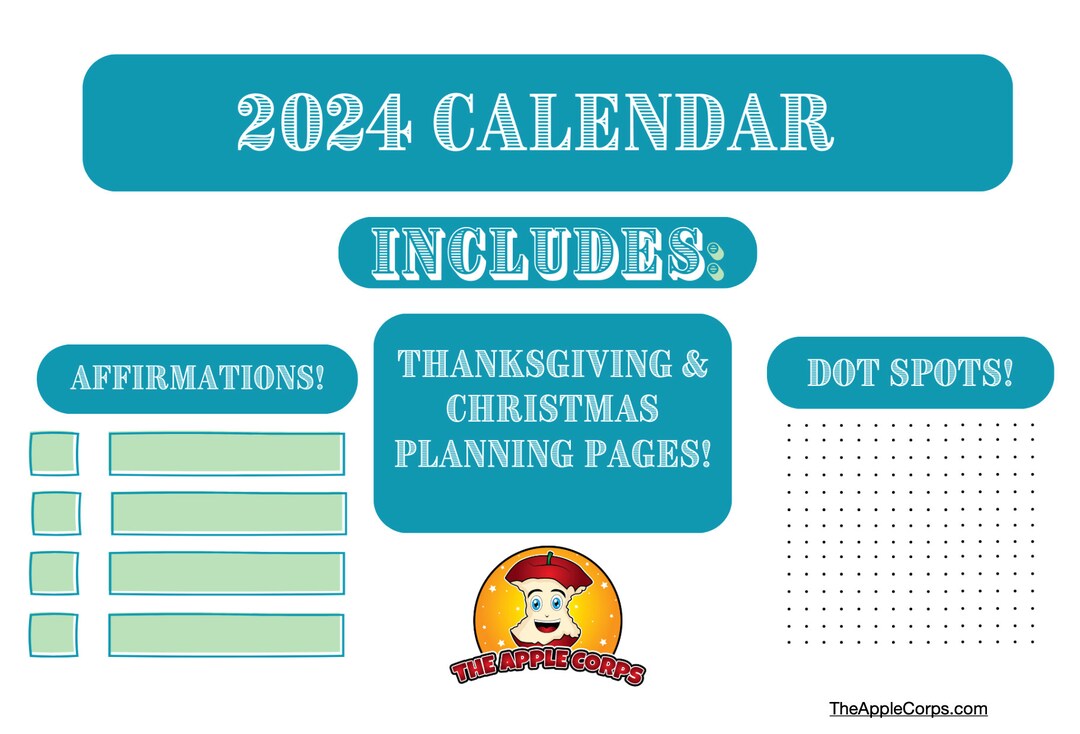 2024 Calendars With Extra Nov. & Dec. Planners - Etsy