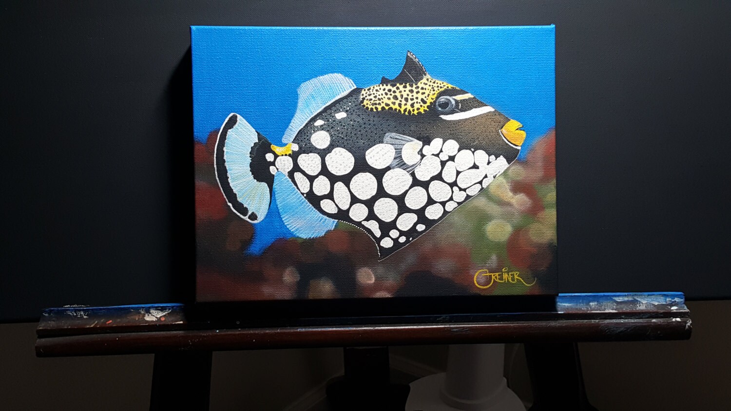 Clown Trigger Fish Painting - Etsy