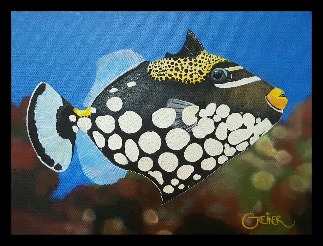 Clown Trigger Fish Painting - Etsy