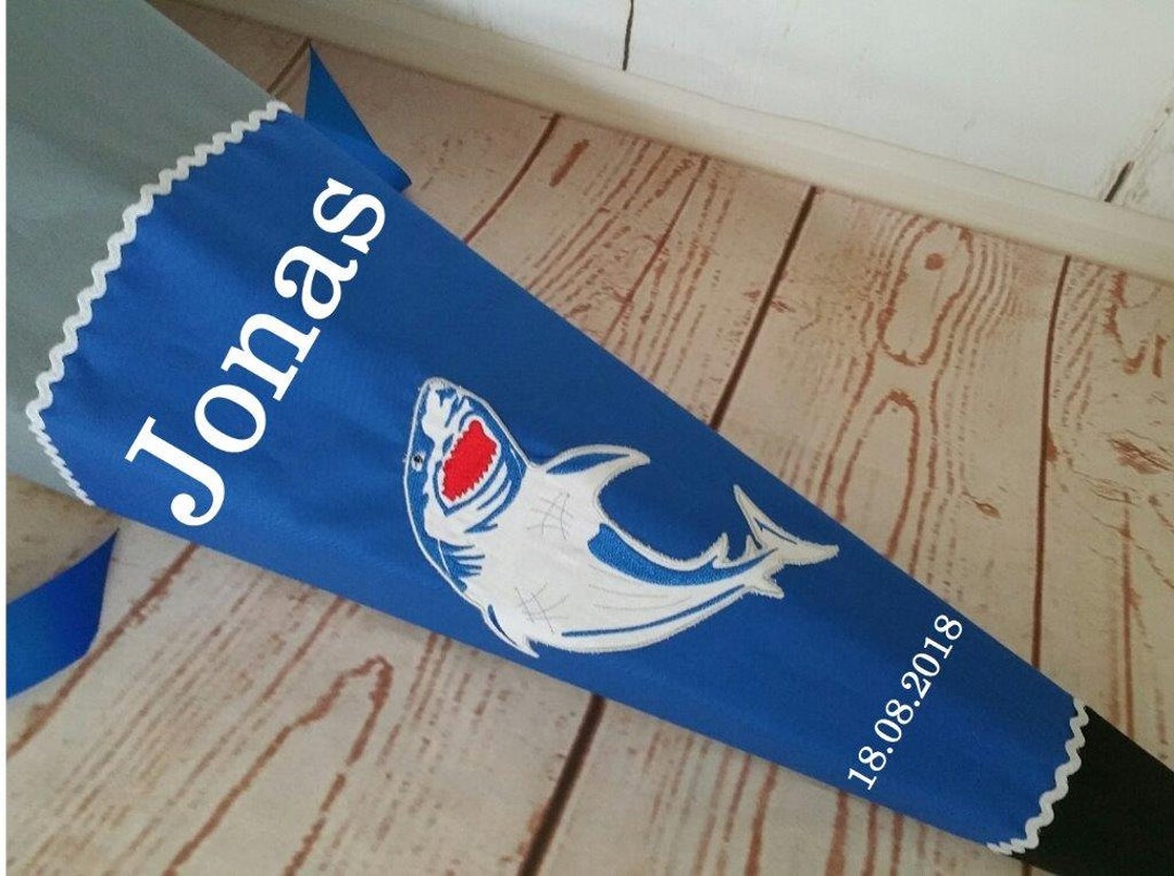 215 - School Cone "white Shark" Blue Gray - Etsy