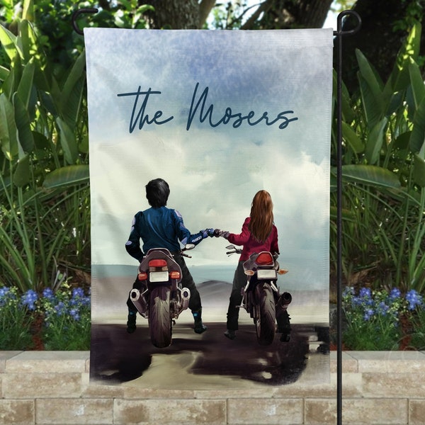 Motorcycle Garden Flags - Etsy