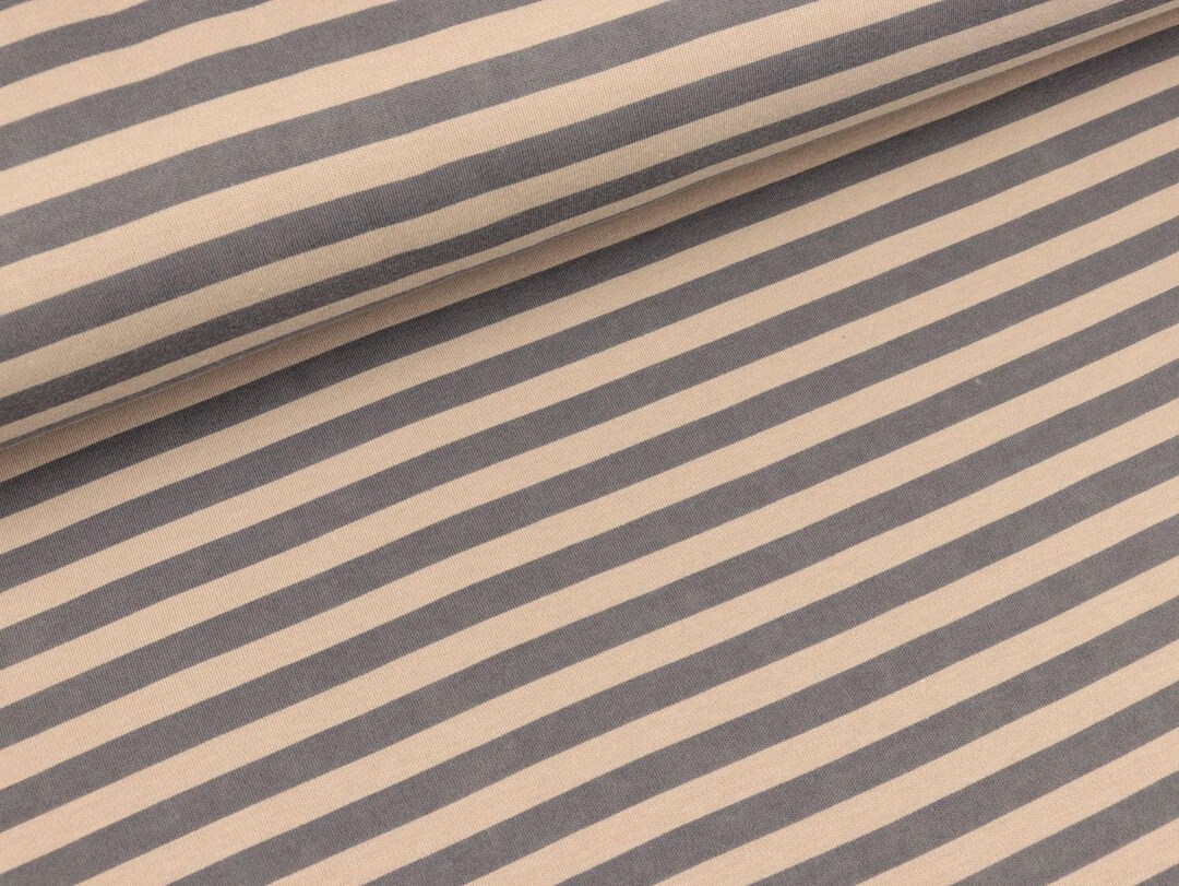 Interlock Strips Beige Grey (17.50 EUR / Meter) - Etsy