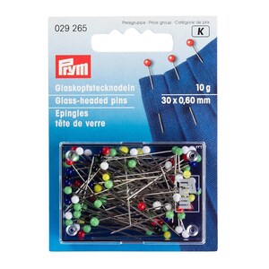 Prym Glass Head Pins 30 X 0.60 Mm - Silver, Colorful - 1 Can, 10g - Etsy