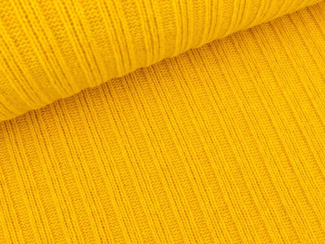 Rib Knit Fabric Victoria Mustard-yellow (€ 34.50 per Meter) - Etsy