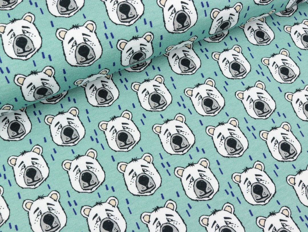 French Terry Yes Henning Mint by Lila-lotta 19.80 Eur/meter - Etsy