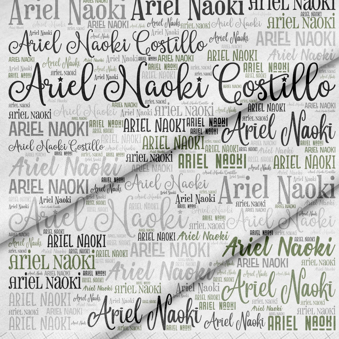ANY Name/personalized Fabric Panel/12x18"/name Fabric/quilt Fabric/in ...