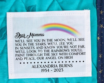 Memory Quilt Label is Available in Sew-on Form in Cotton or Polyester ...