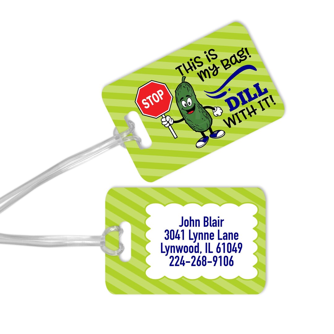 This is My Bag Dill With It/this Funny Luggage Tag is Printed - Etsy
