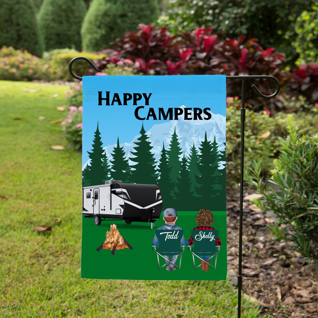 Travel Trailer/camper Flag/happy Campers/camping Flag/campsite Flag ...
