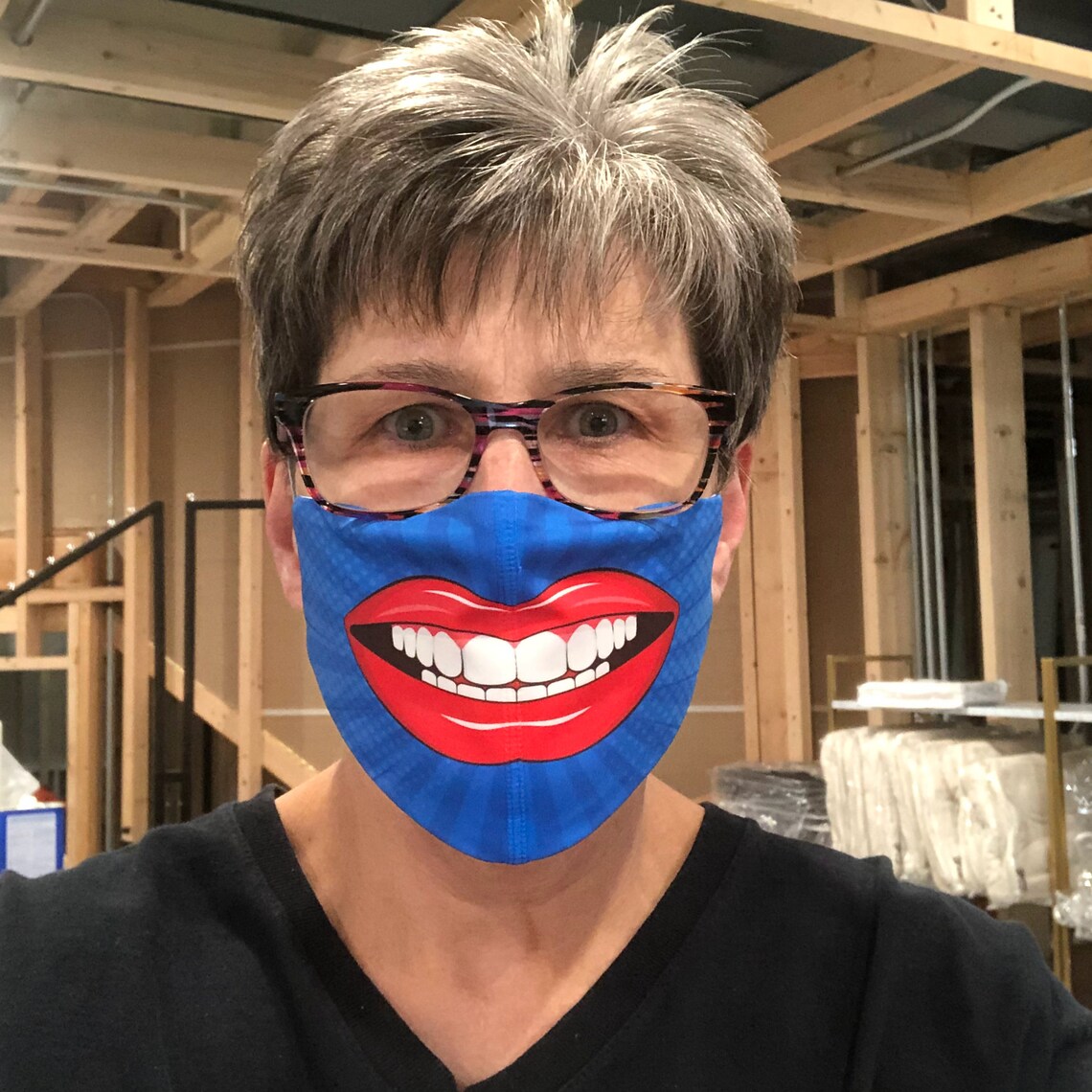 Fun Face Masks/Silly face masks/social distancing/shelter in | Etsy