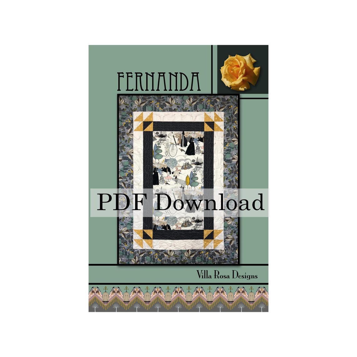 Fernanda Quilt Panel Pattern by Villa Rosa Designs (PDF Version) - Etsy
