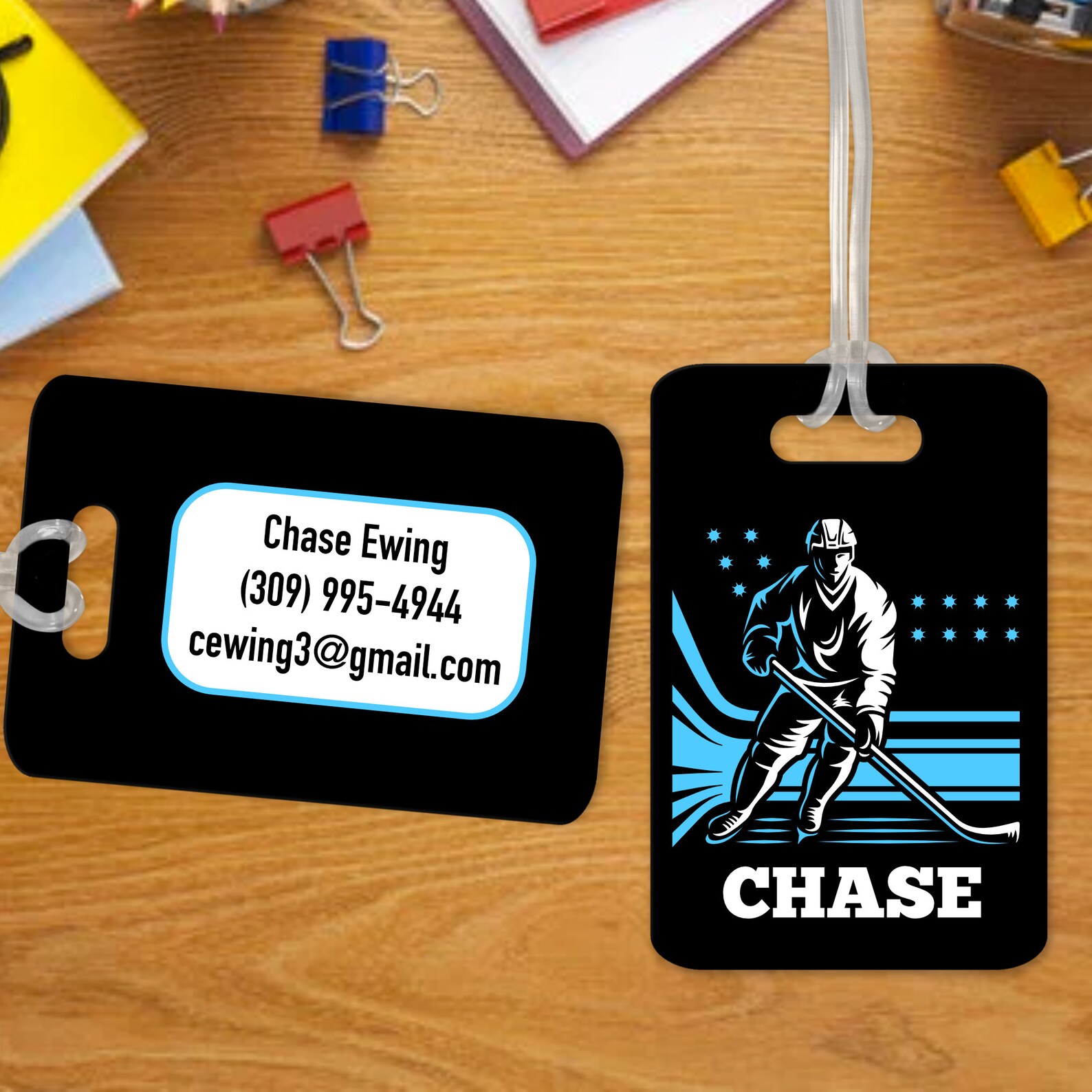 Hockey Bag Luggage Tag/hockey Bag/luggage Tag/personalized - Etsy