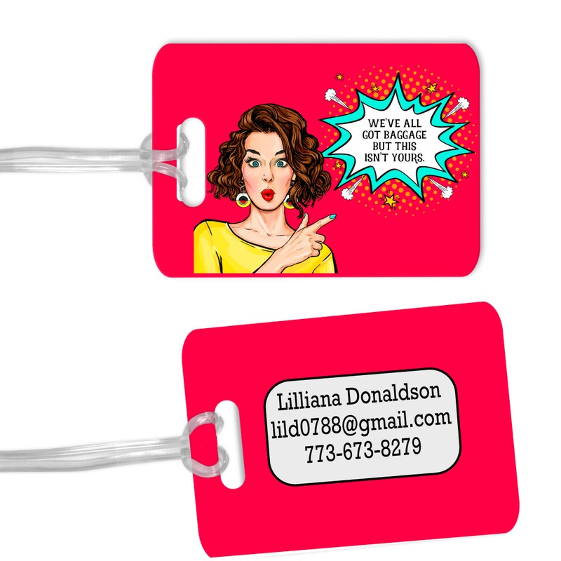 Cute Luggage Tag Women - Etsy