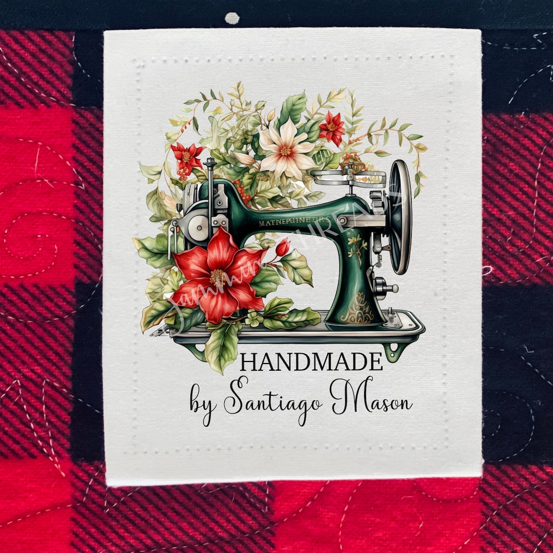 Christmas Sewing Machine Quilt Labels - Personalized Quilt Labels on ...
