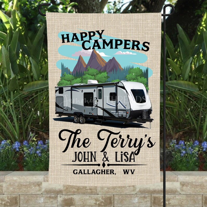 Happy Campers/travel Trailer/camper Flag/livin' the - Etsy