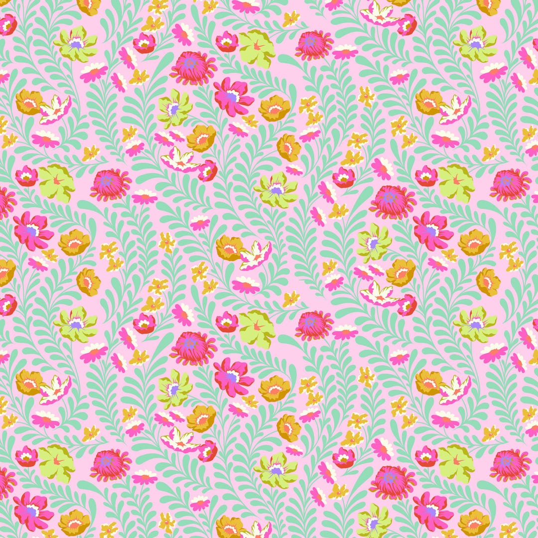 Untamed Quilt Fabric by Tula Pink -flowerfield - Lunar. PWTP243.LUNAR ...
