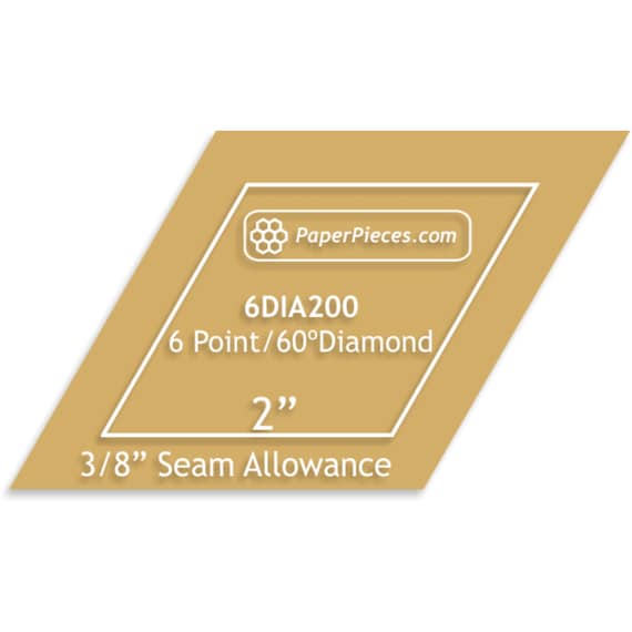 2 6 Point Diamond Acrylic Template for English Paper | Etsy