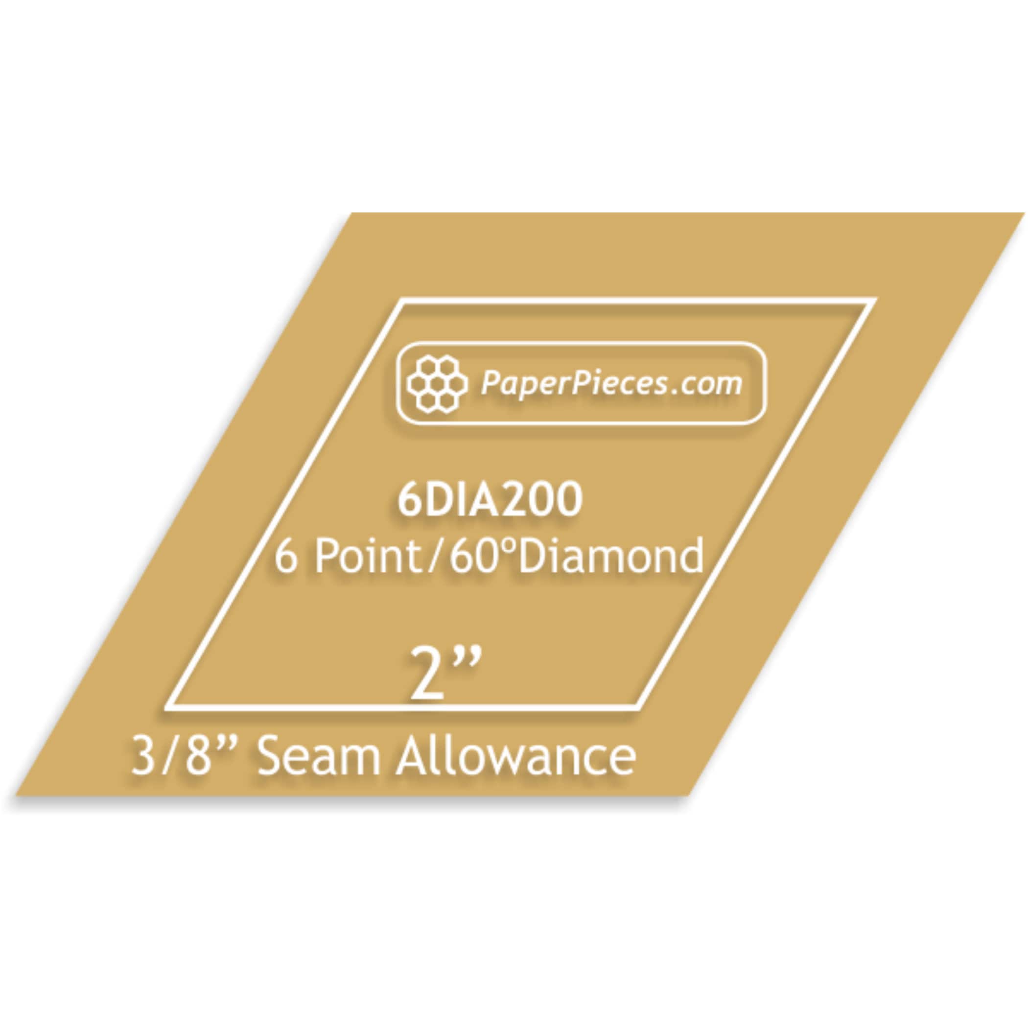 Sewing Acrylic 60-degree Fussy Cutting 6-point Diamond Shape Template ...