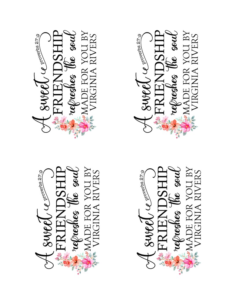 Friendship Quilt Labels With a Proverbs Bible Verse - Etsy