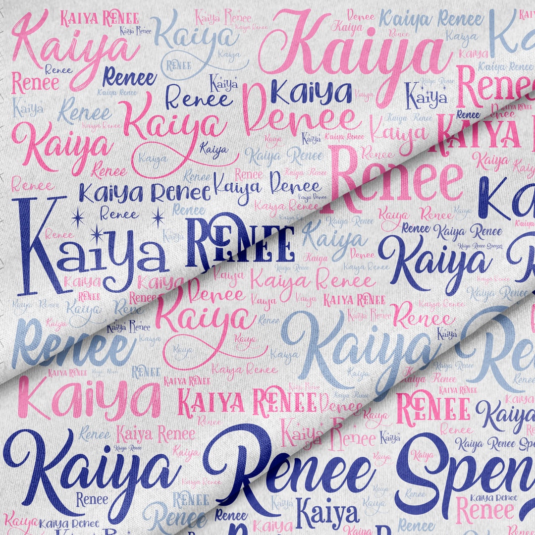 Custom Name Fabric/fabric Panel/name Fabric/personalized Fabric/12x18 ...