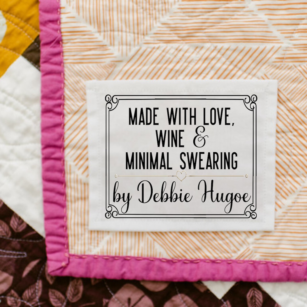 Sarcastic Quilt Labels. Made With Love Wine and Minimal - Etsy