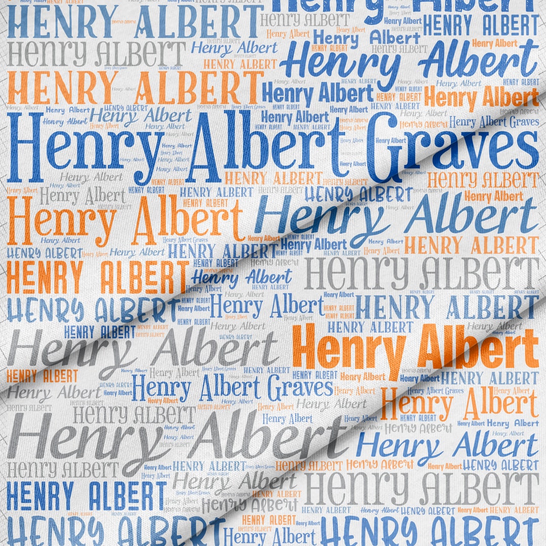 Personalized Fabric Panel/custom Fabric Panel/quilt Square/name Fabric ...