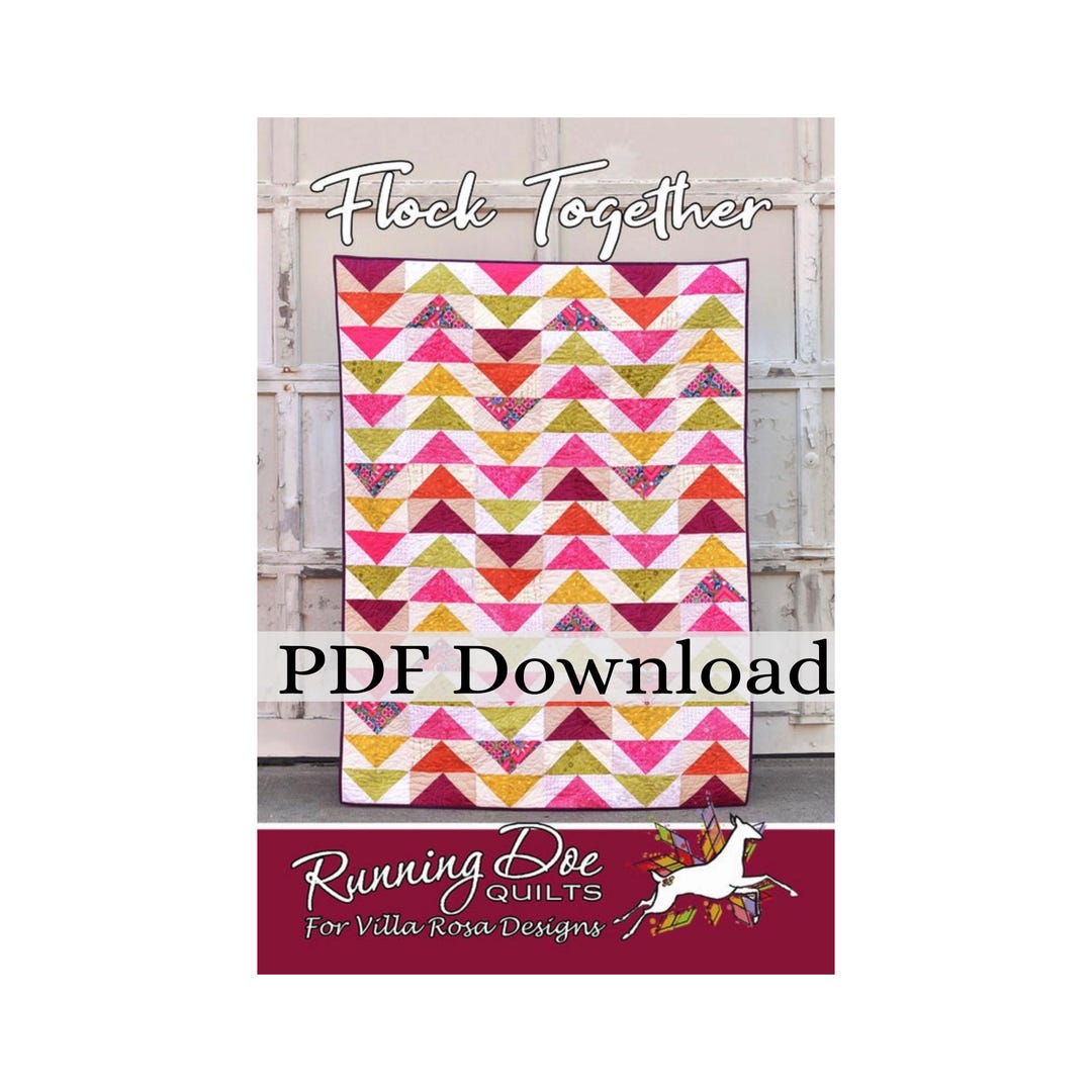 Flock Together Quilt Pattern by Running Doe Quilts - PDF Download - Fat ...