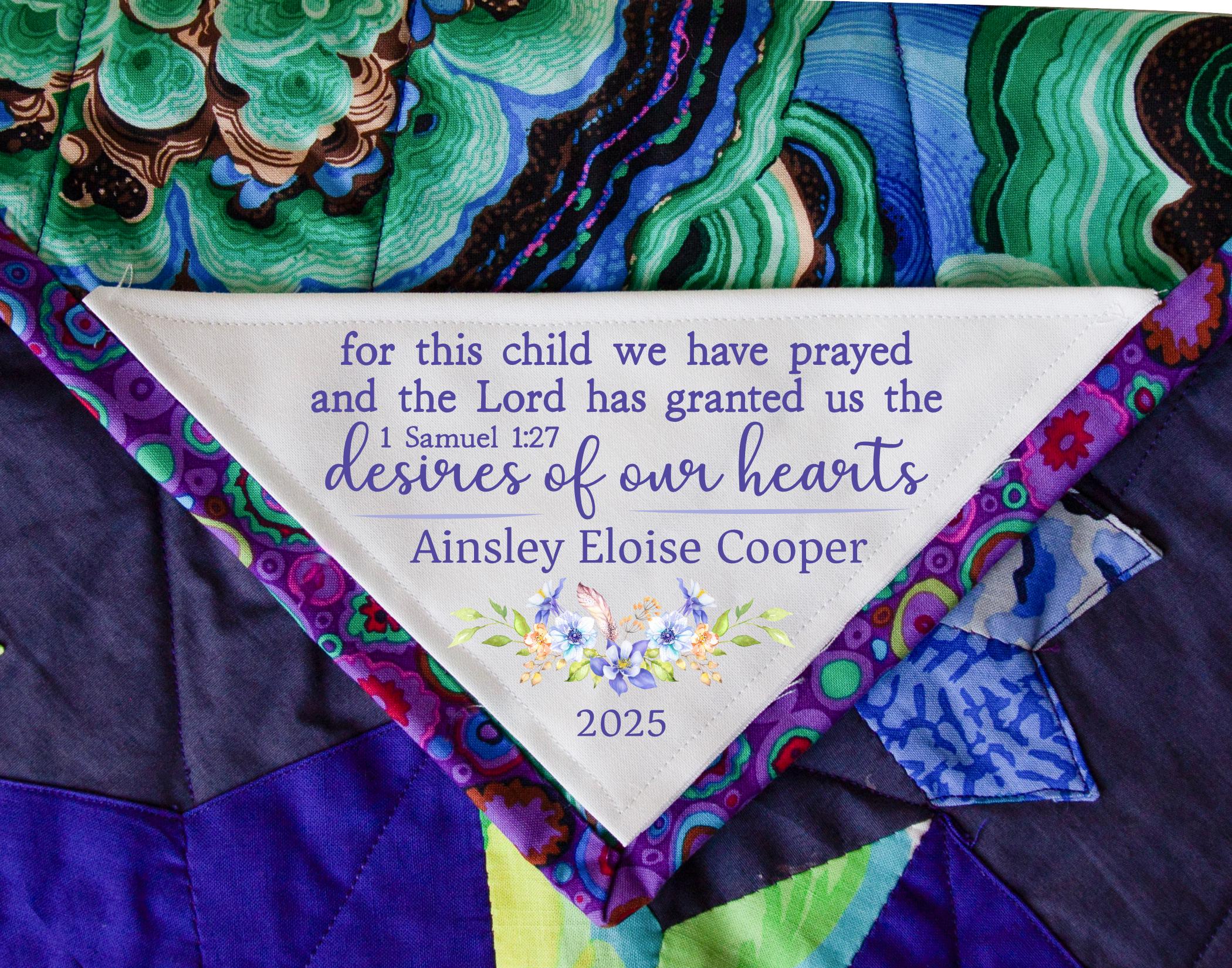 Corner Quilt Labels Personalized for You on Cotton Fabric in Sew on and ...