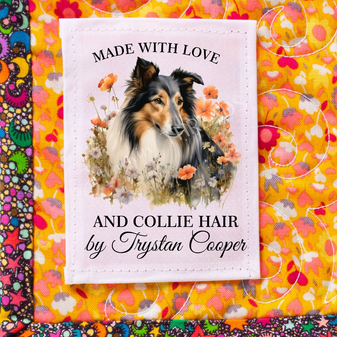 Collie Quilt Labels - Personalized Dog Quilt Labels - Funny Quilt ...