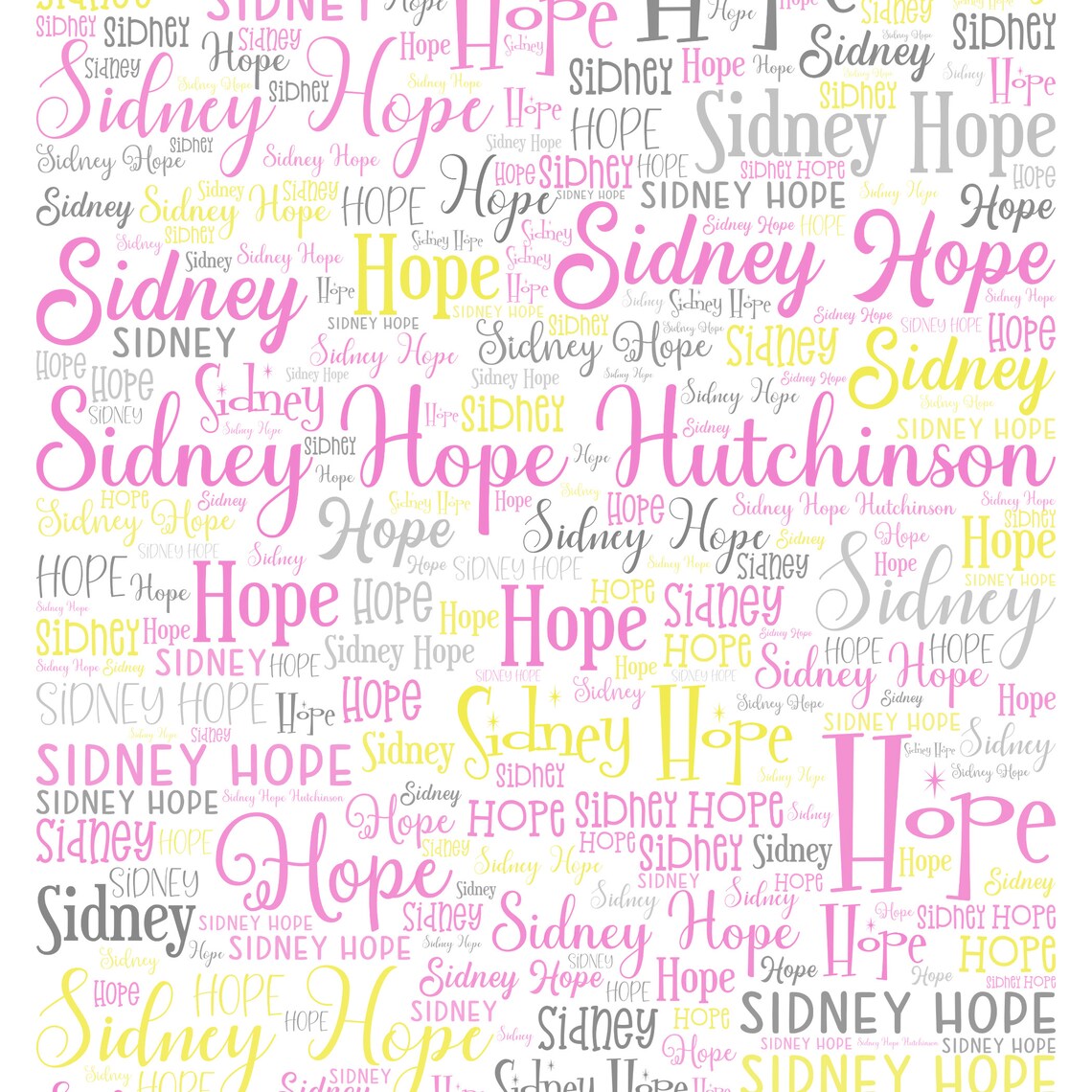 ANY Name/name Fabric/custom Fabric/custom Name - Etsy