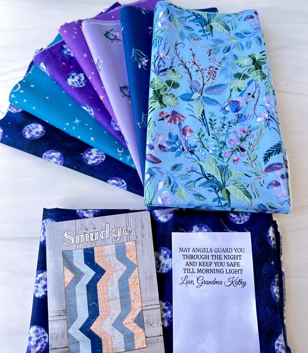 Smudge Quilt Kit Using Full Moon Fabrics. Quick and Easy Quilt Kit - Etsy