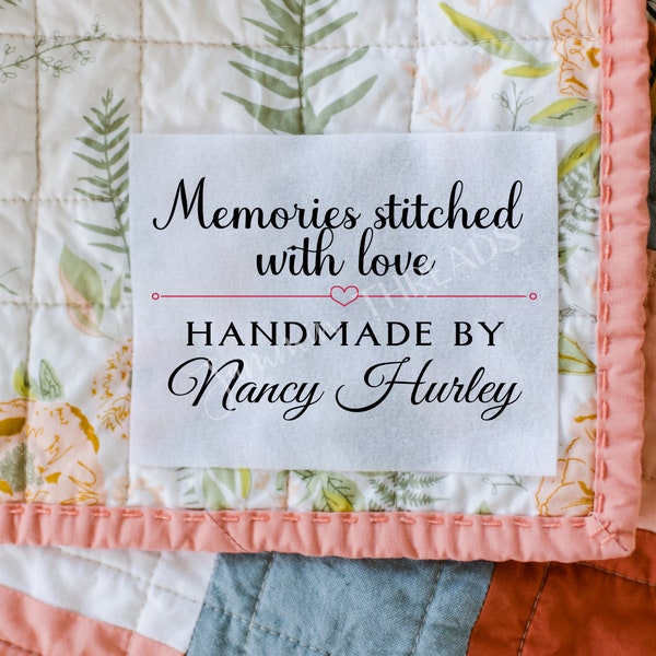 Memories Stitched With Love Label - Etsy