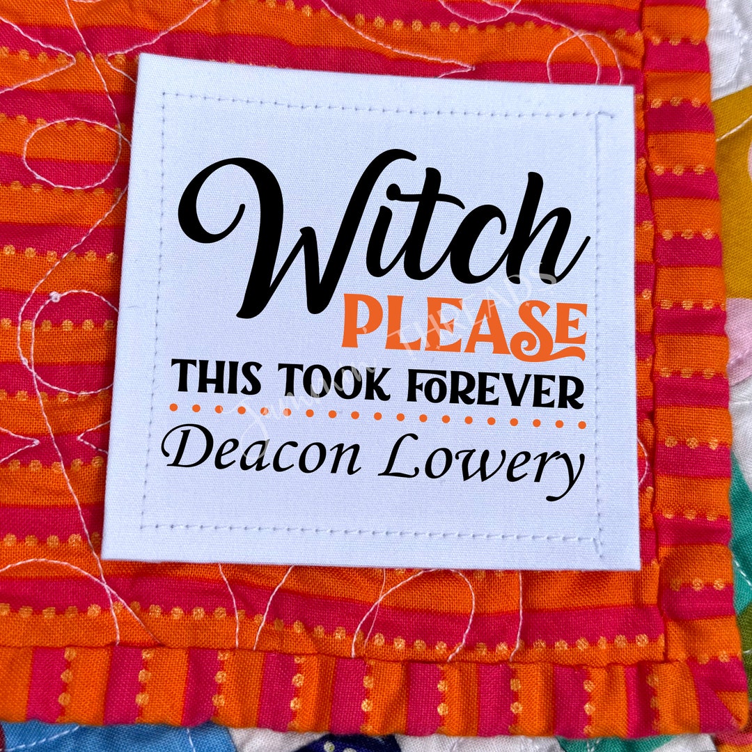 Funny Halloween Quilt Labels on Cotton or Polyester Quilt Labels ...