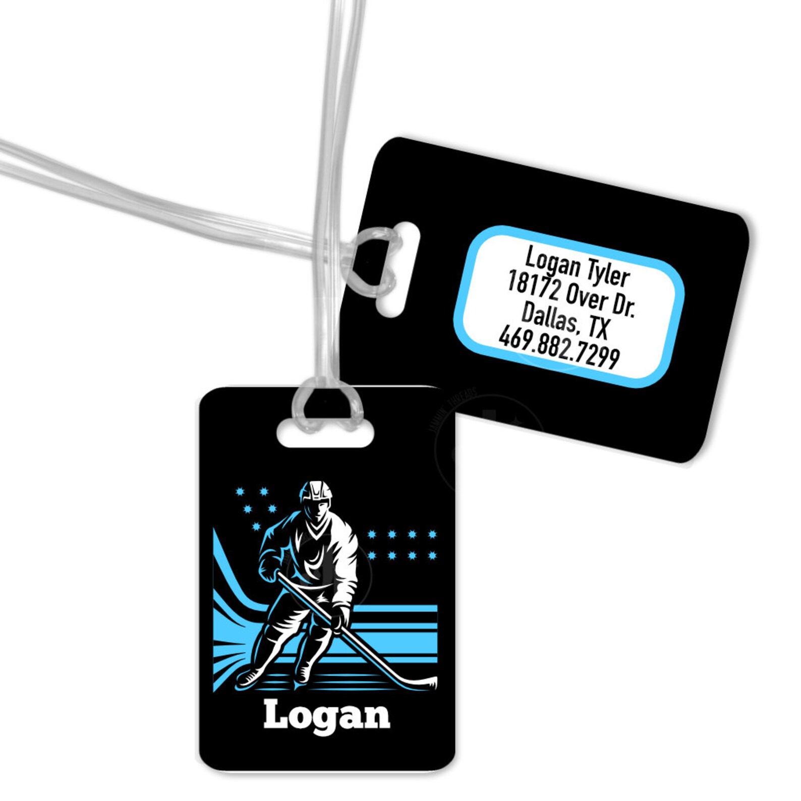 Hockey Bag Luggage Tag/hockey Bag/luggage Tag/personalized - Etsy