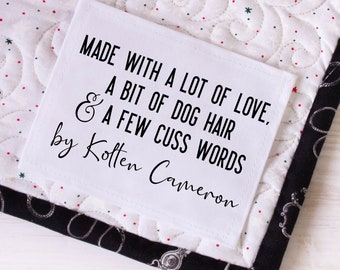 Cute Quilt Labels in Cotton or Polyester and Personalized With - Etsy