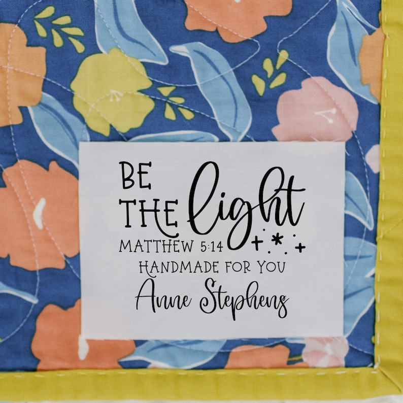 Bible Verse Quilt Labels in Cotton or Polyester. This Set of 6 - Etsy
