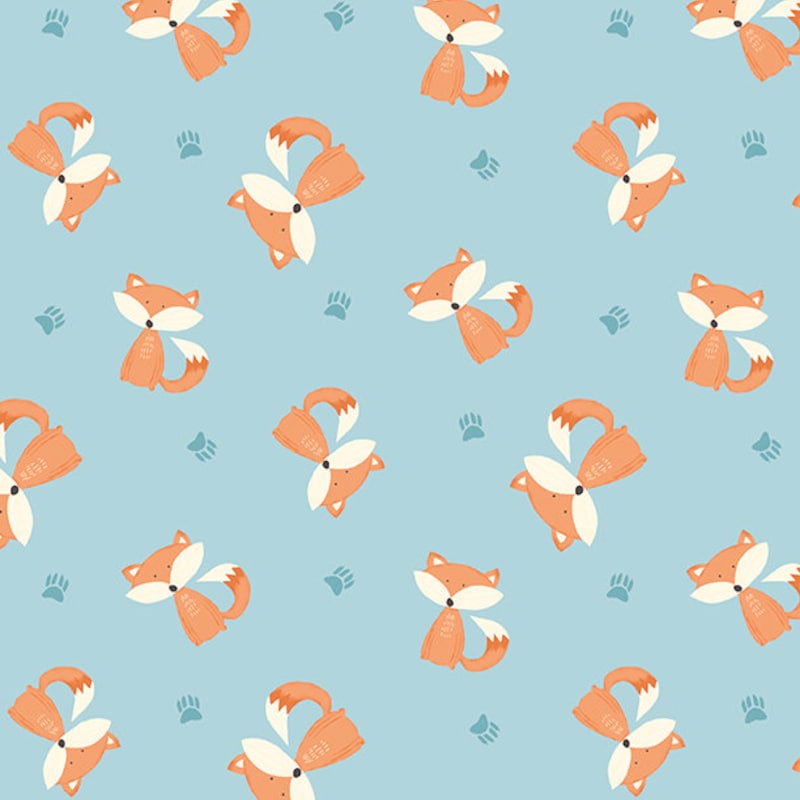 Fox Print Fabric - Etsy