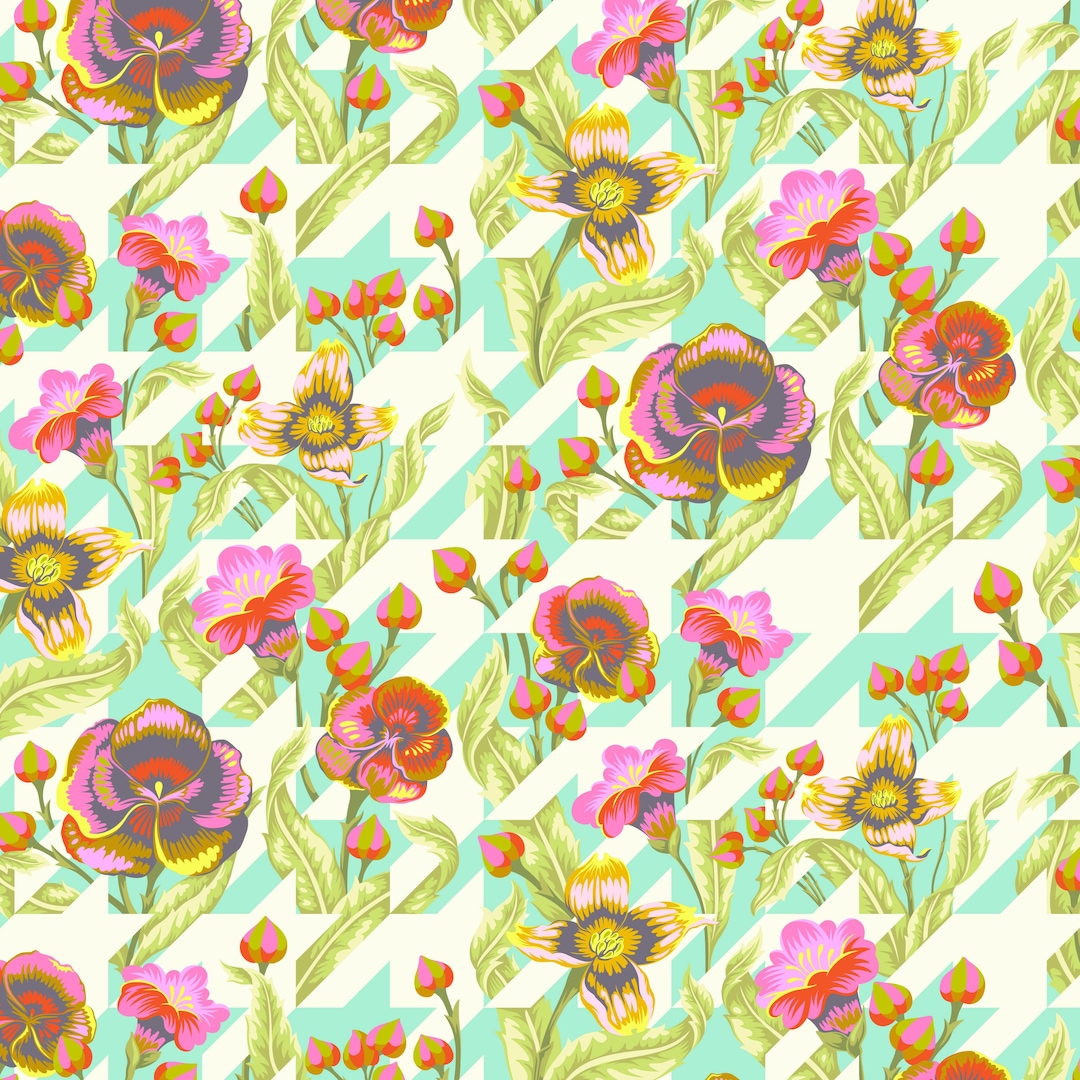 Untamed Quilt Fabric by Tula Pink - Puppy Love - Moonbeam. PWTP237 ...