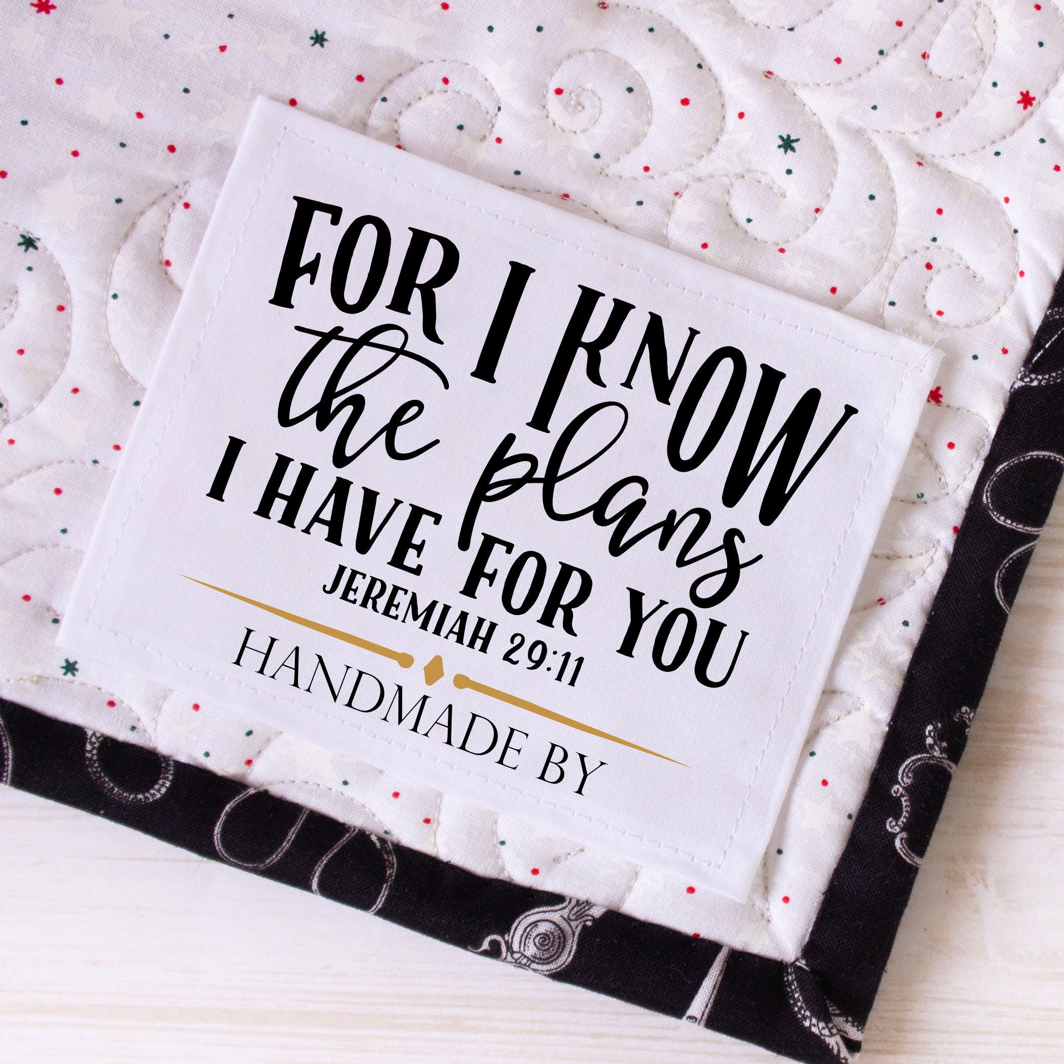 Personalized Christian Quilt Labels, Bible Verse Quilt Labels ...