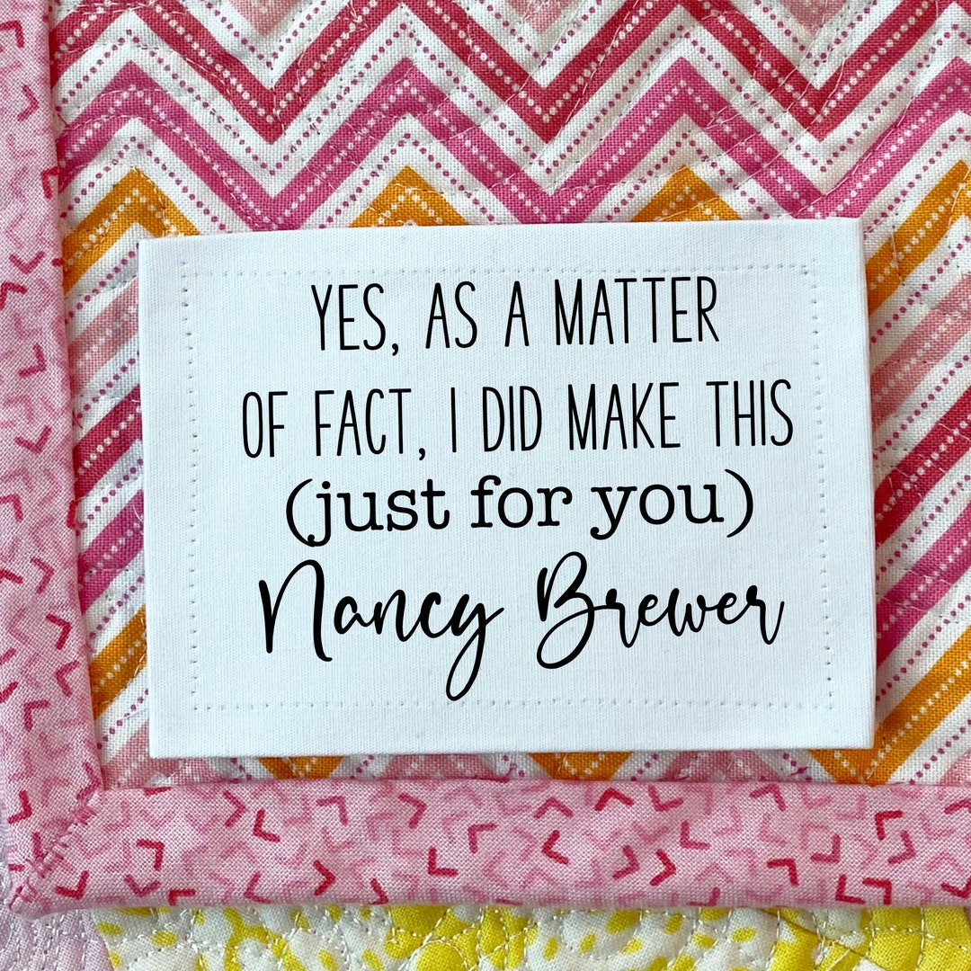 Sassy Quilt Labels Personalized With Your Name. This Set of 6 Labels is ...