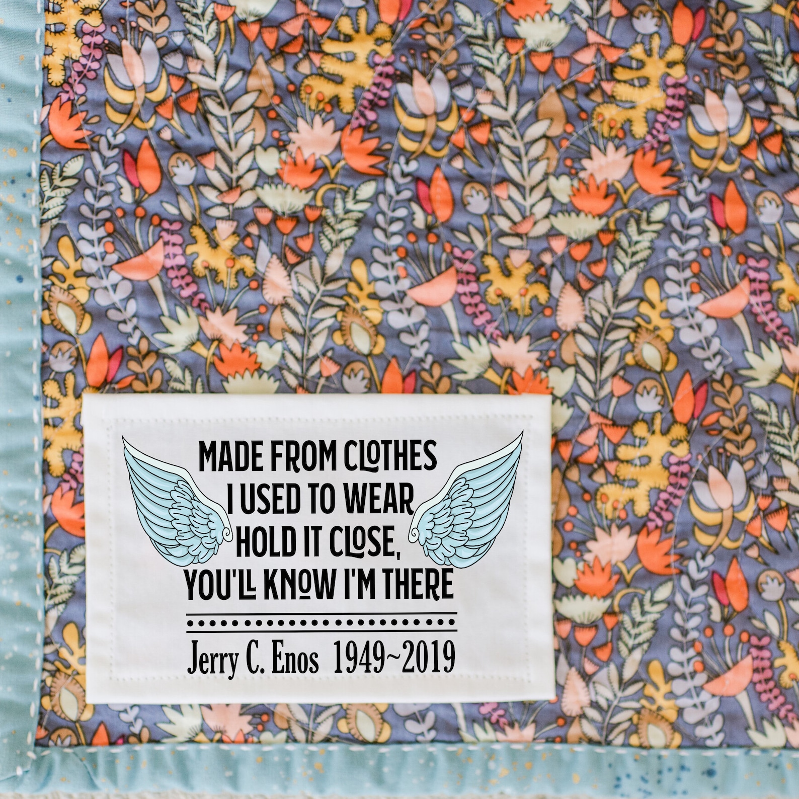 Memory Quilt Label is Available in Sew-on Form in Cotton or Polyester ...