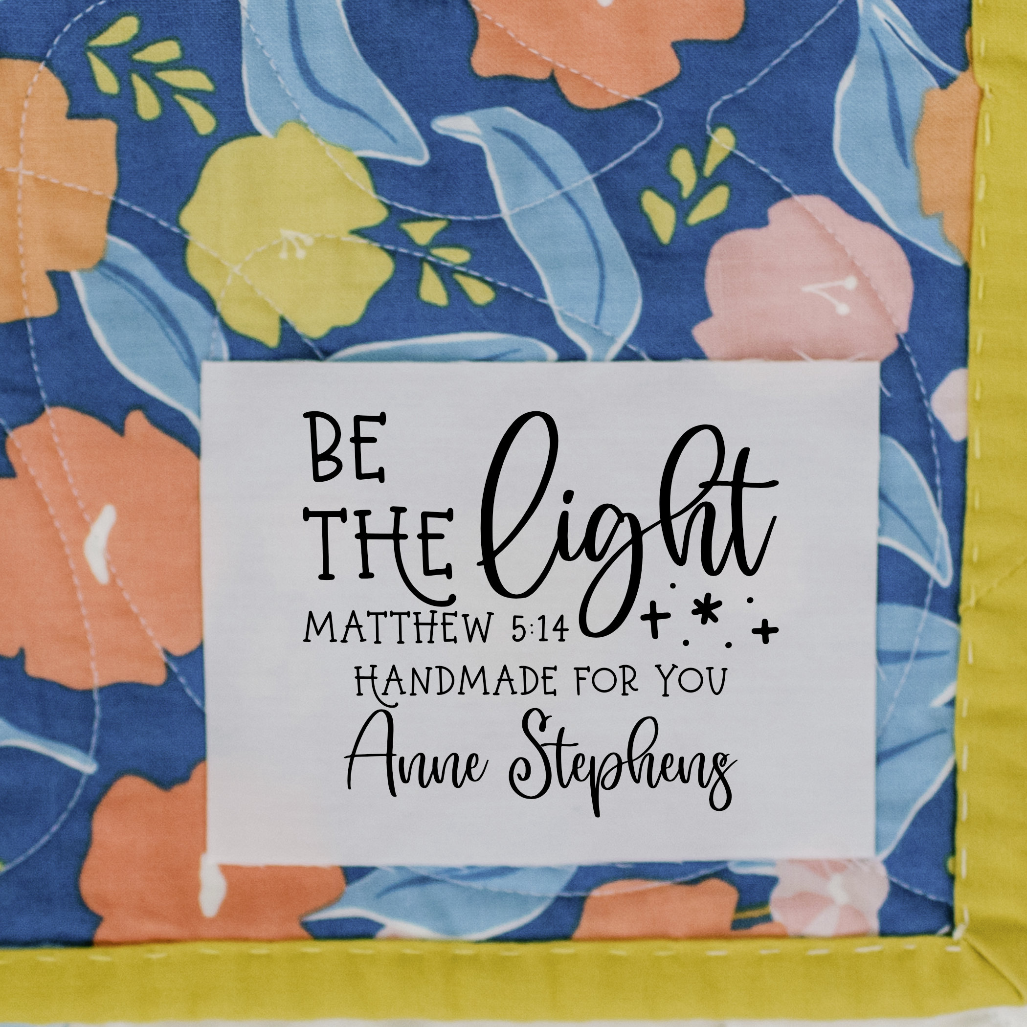 Personalized Christian Quilt Labels Set, Bible Verse Quilt Labels ...