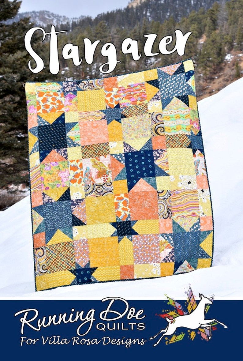 Stargazer Quilt Pattern by Running Doe Quilts for Villa Rosa Designs ...